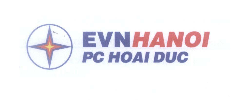 Mẫu Giấy Chứng Nhận Đăng ký nhãn hiệu EVNHANOI PC HOAI DUC, hình EVN HANOI EVN HANOI PC HOAI DUC